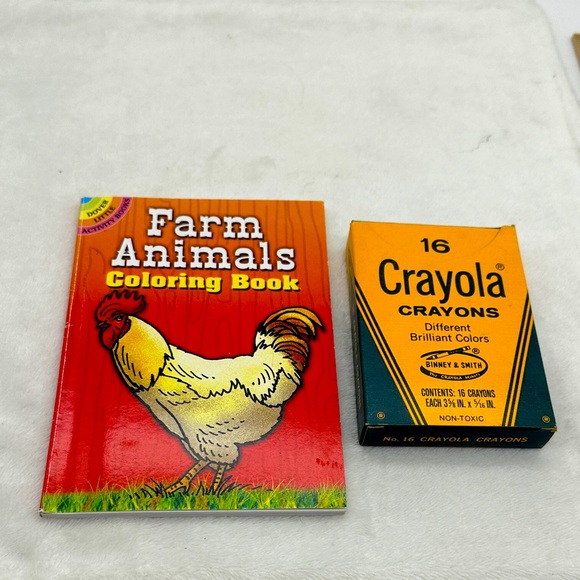 Crayola | Toys | Vintage Crayola Crayons 6ct Dover Farm Animal Coloring ...